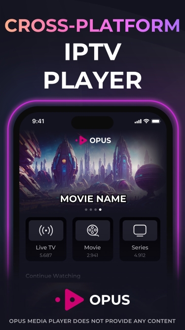 دانلود اپلیکیشن Opus IPTV Player - Watch TV ++ برای آیفون | آی اپس - اپ استور ایرانی