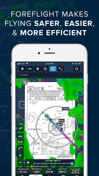دانلود اپلیکیشن ForeFlight Mobile EFB ++ برای آیفون | آی اپس - اپ استور ...